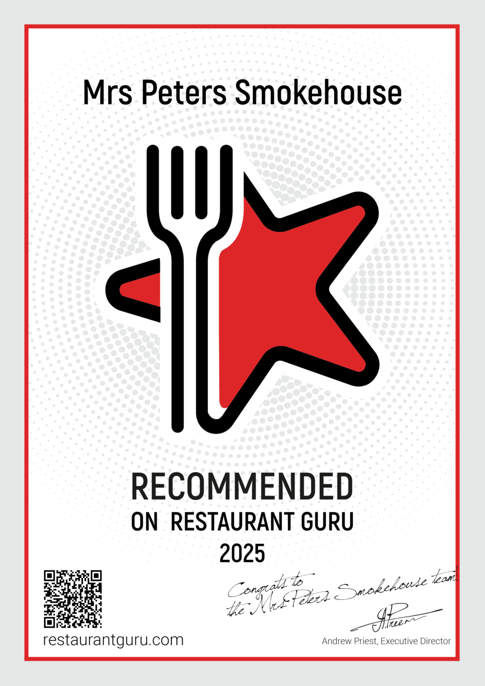 Awards | Mrs Peters Smokehouse